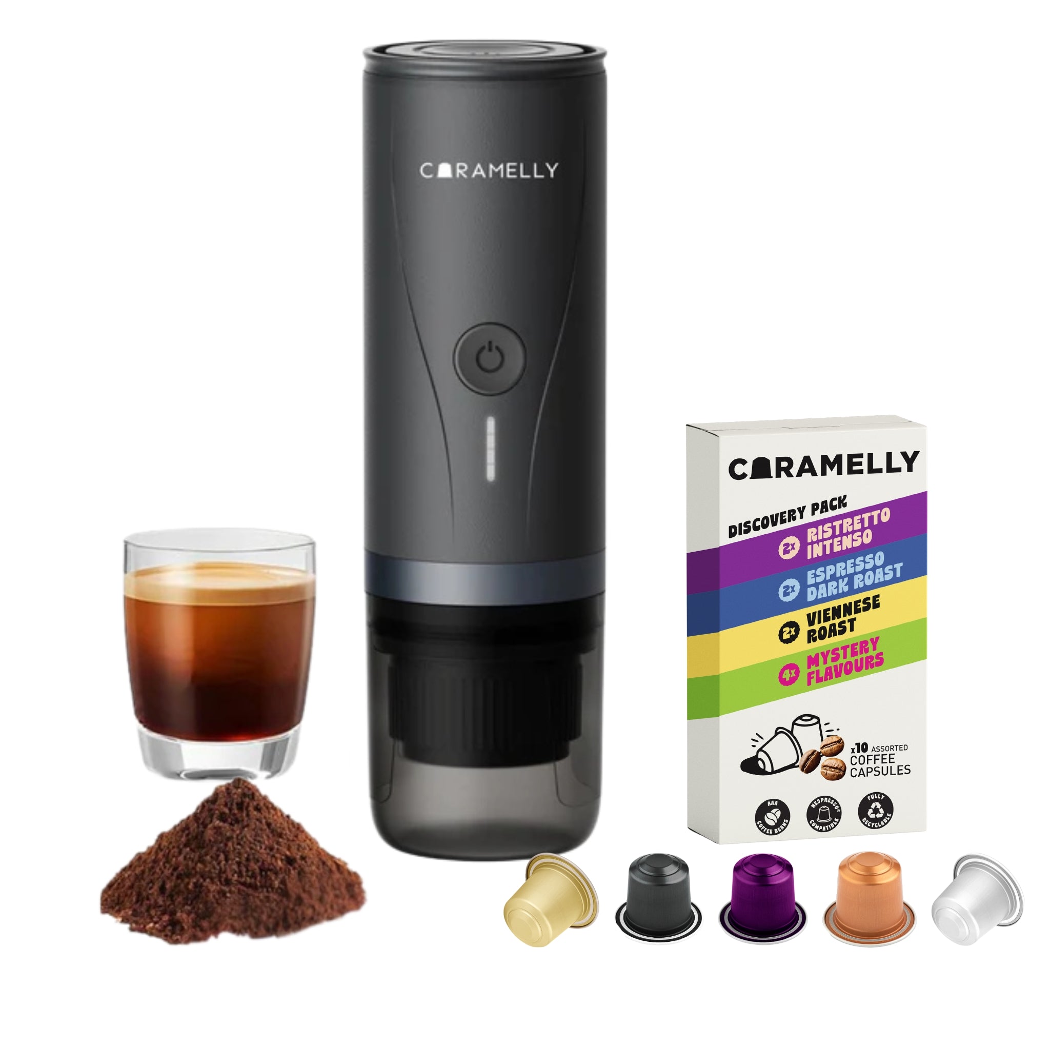 Caramelly Fikapresso Portable Nespresso® Pods Compatible Espresso Maker ...