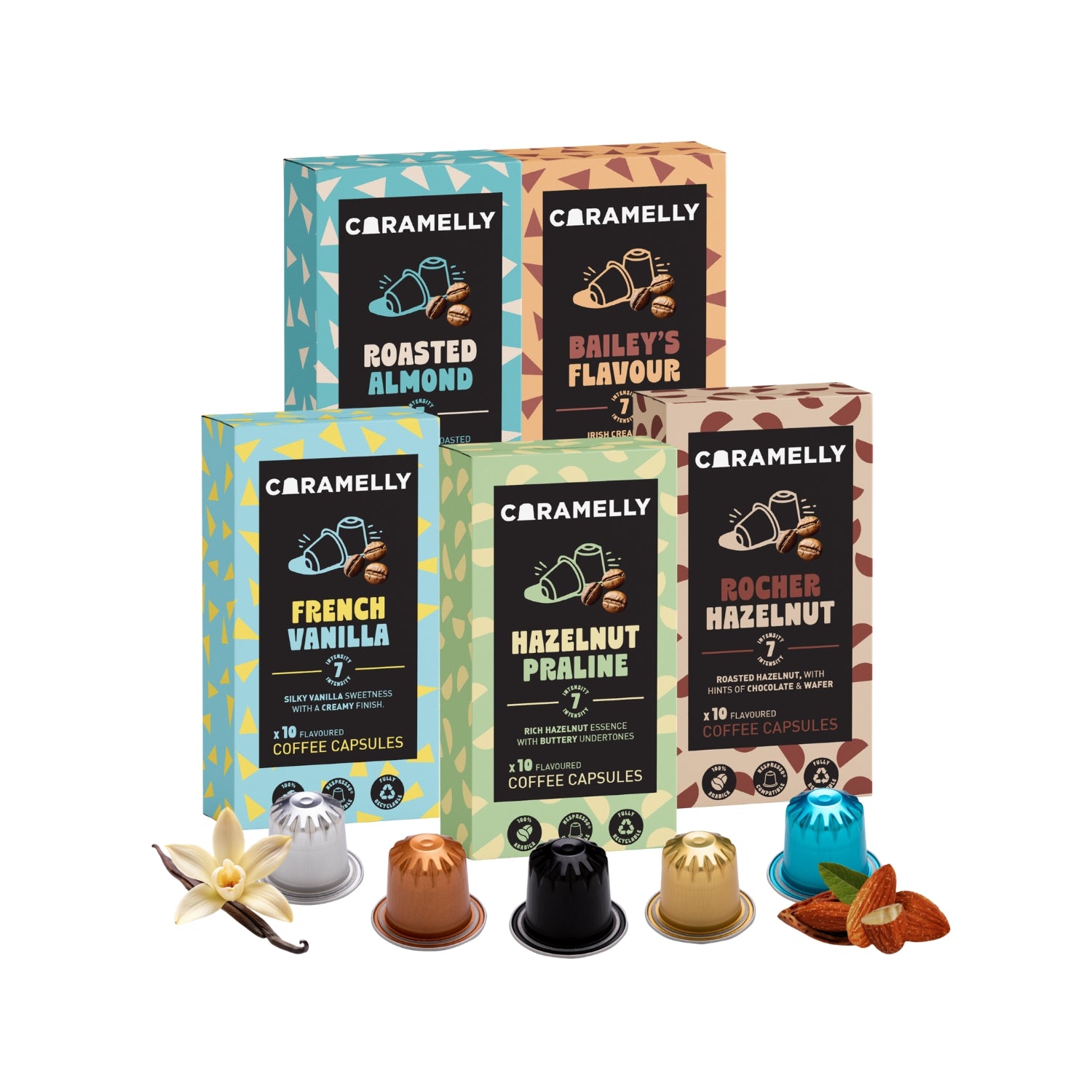 Caramelly Nespresso Compatible Flavourites Pack - 50 Coffee Pods